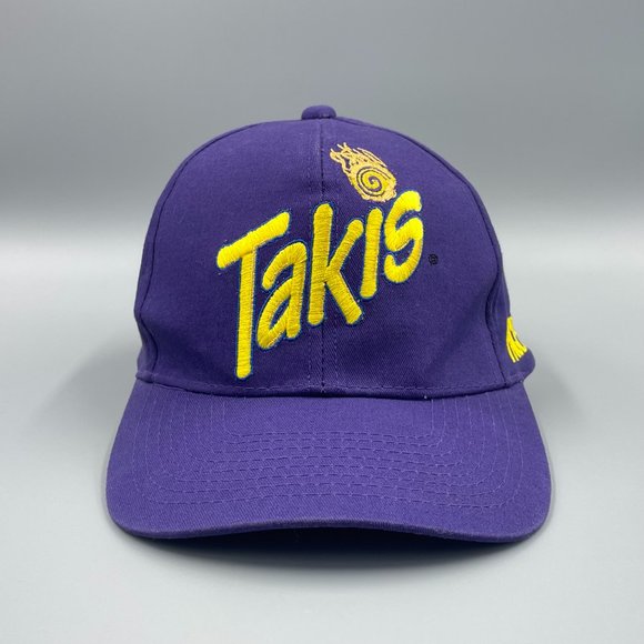 Accessories | Takis Face The Intensity Gold Logo Snapback Hat Purple ...